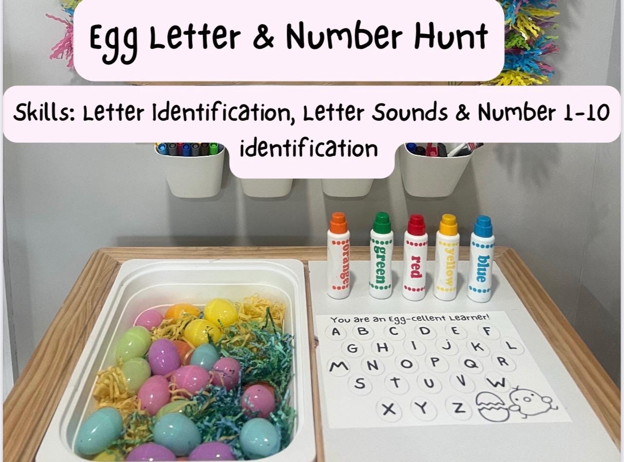 Egg Letter & Number 1-10 Hunt - Etsy