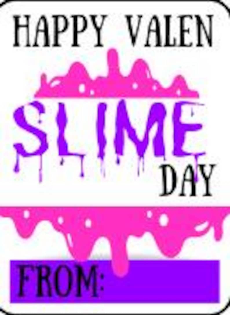 Slime Valentines Day Printable Cards - Etsy