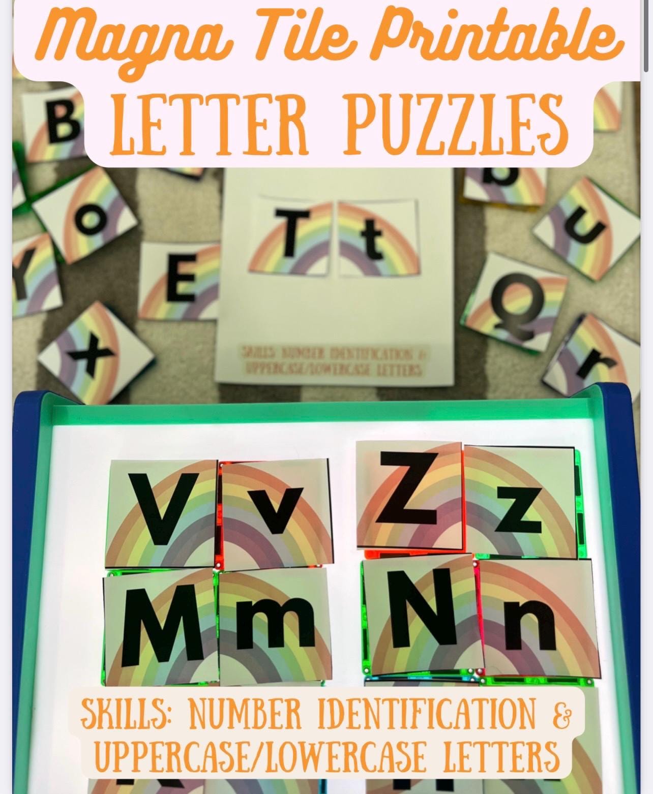 Magna Tile Printable Letter Puzzle L Upper Case & Lower Case Letters L ...