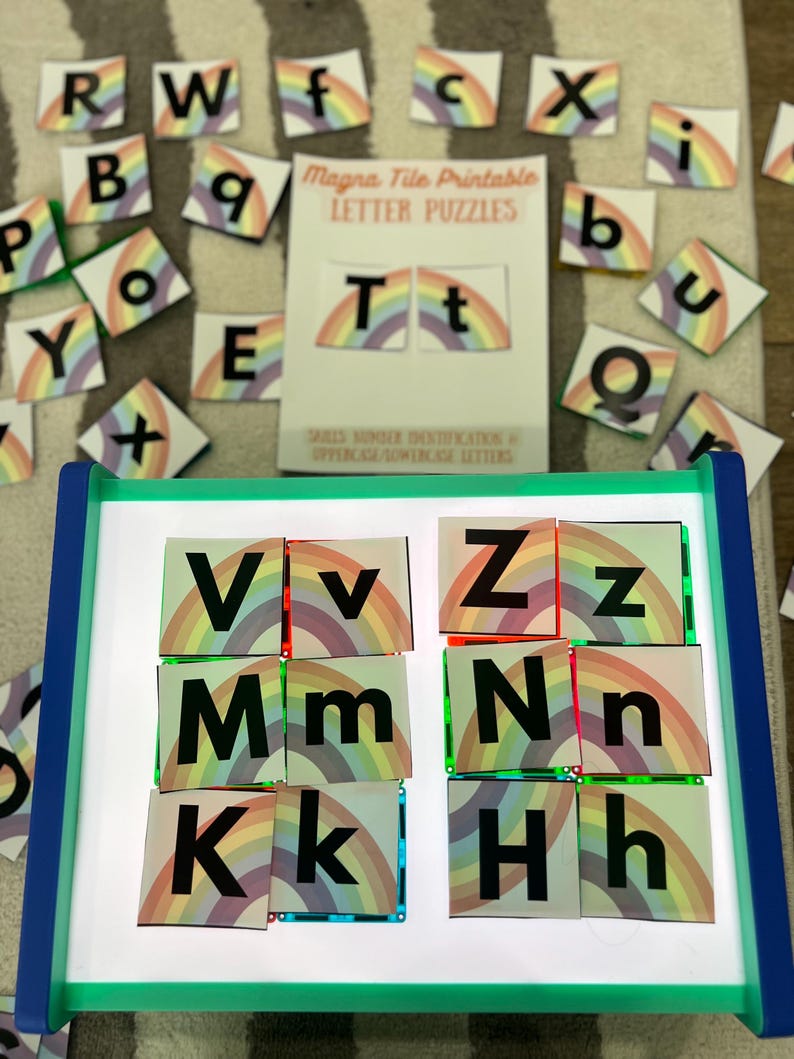 Magna Tile Printable Letter Puzzle L Upper Case & Lower Case Letters L ...