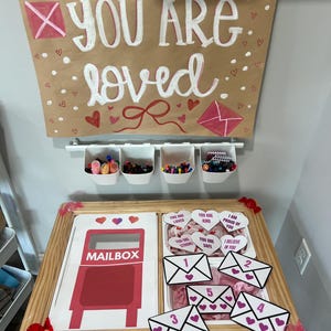 Valentines Day Mailbox Sensory Bin L Counting 1-10 L Positive ...