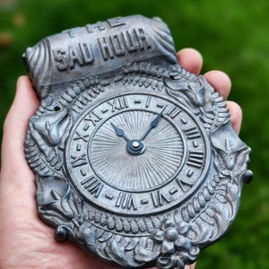 Victorian the Sad Hour Clock Casket Death Plaque - Etsy