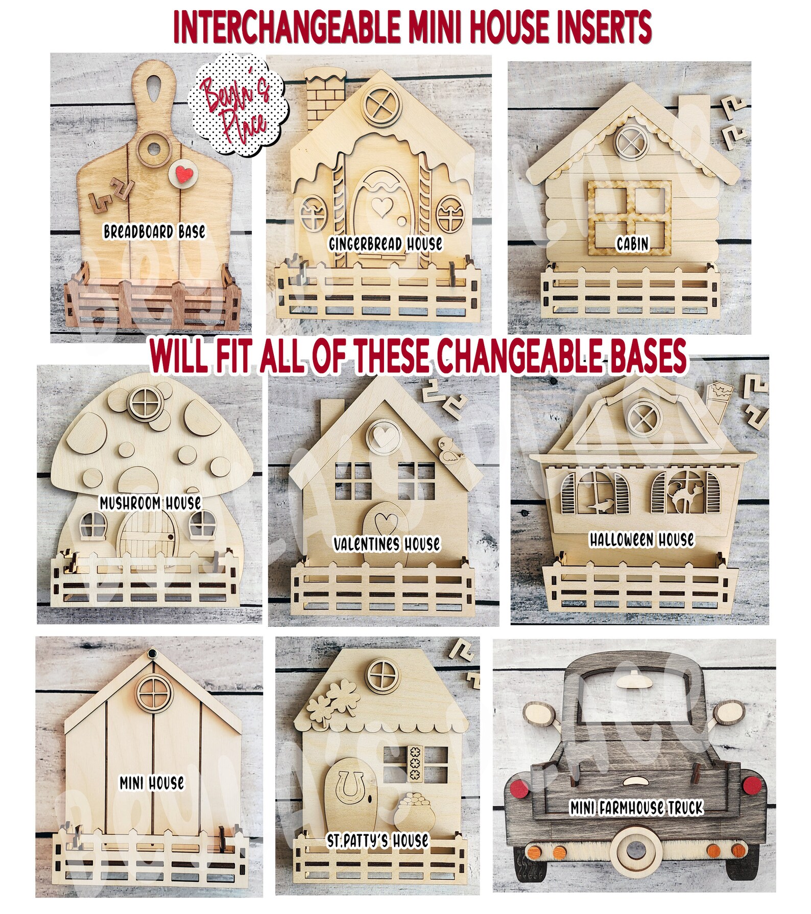 Mini House Interchangeable Carrot Company Insert/unfinished - Etsy