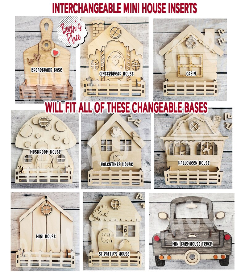 Mini House Interchangeable Sunflower Market Insert/unfinished - Etsy