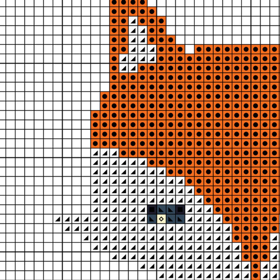 Cross Stitch Pattern Cute Easy Stitch Fox Mini Sized - Etsy