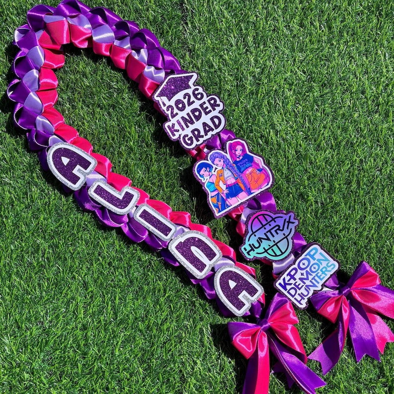 Kids 40"/ Preschool/ Pre-k/ Kinder/ Graduation Lei/ Character/demon ...