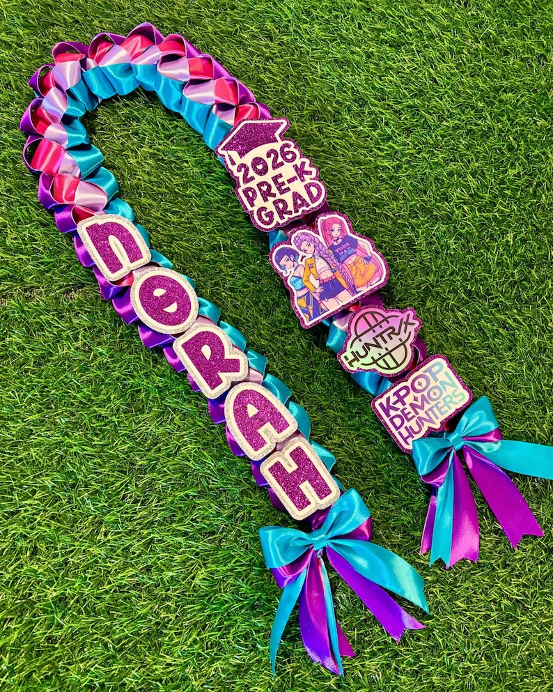 Kids 40"/ Preschool/ Pre-k/ Kinder/ Graduation Lei/ Character/demon ...