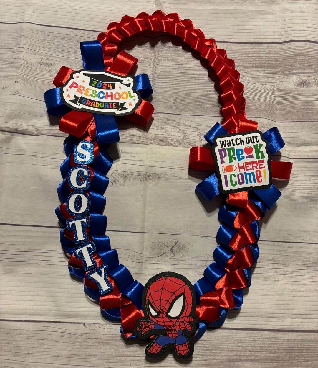 Preschool/ Pre-k/ Kinder/ Graduation Lei/ Spiderman - Etsy