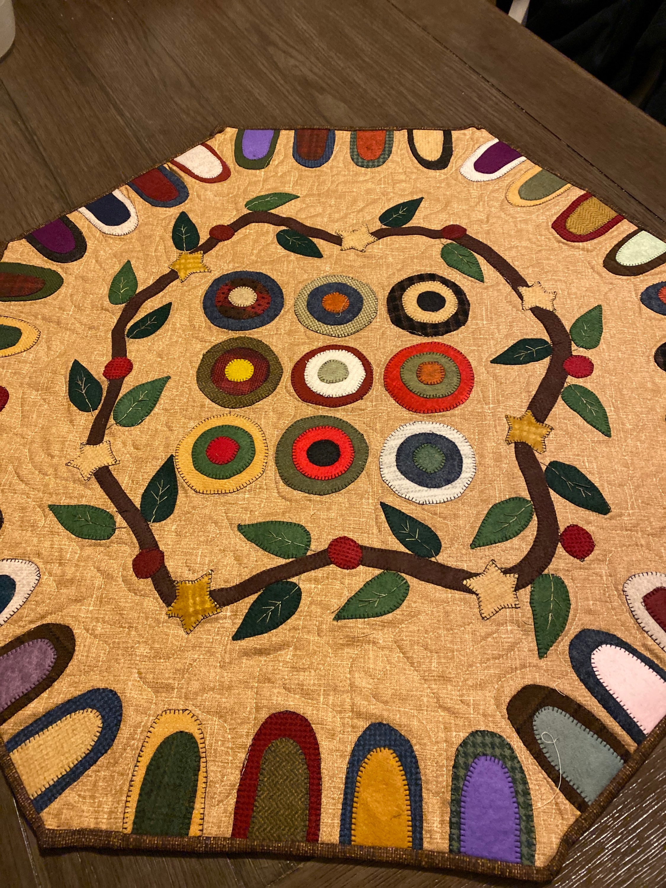 Wool Penny Table Topper. - Etsy