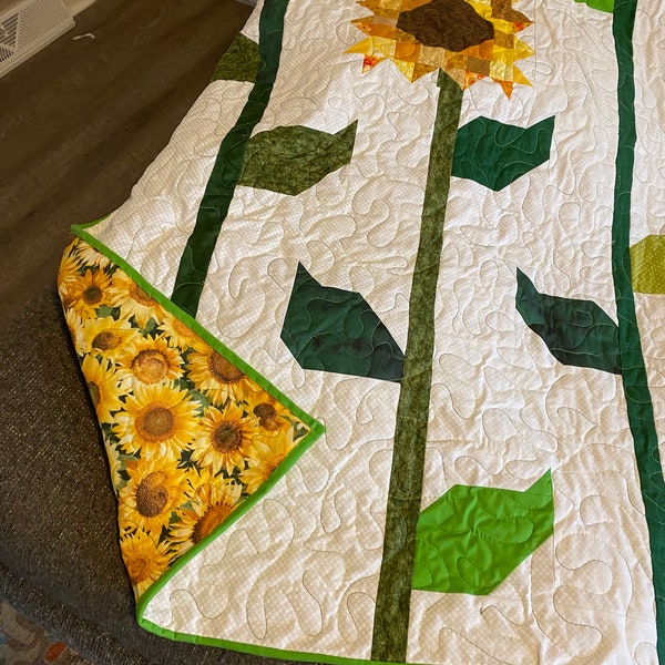 Sunflower Quilt - Etsy