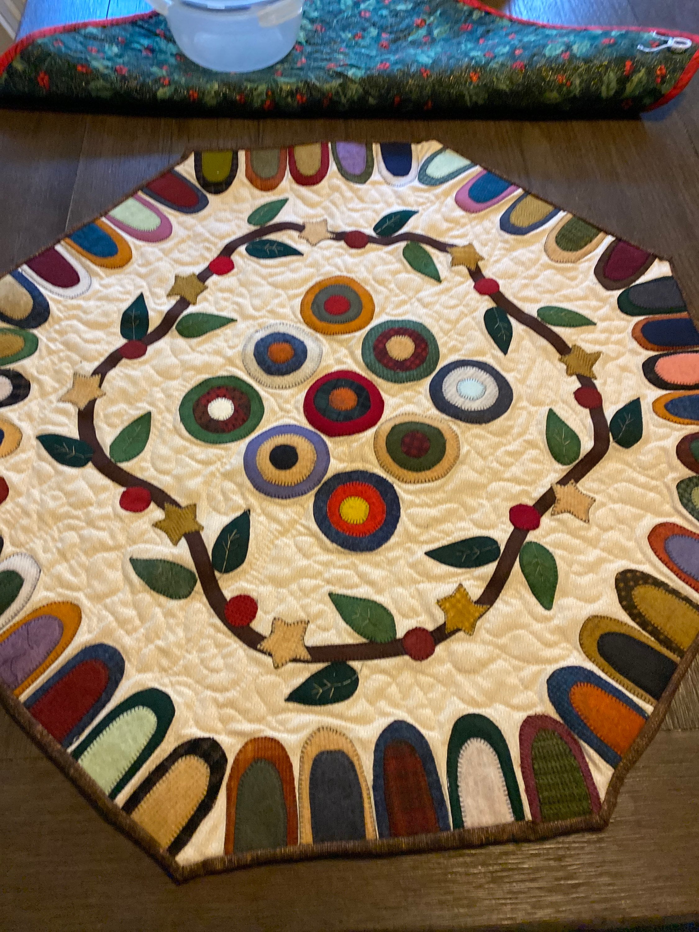 Wool Penny Table Topper. - Etsy