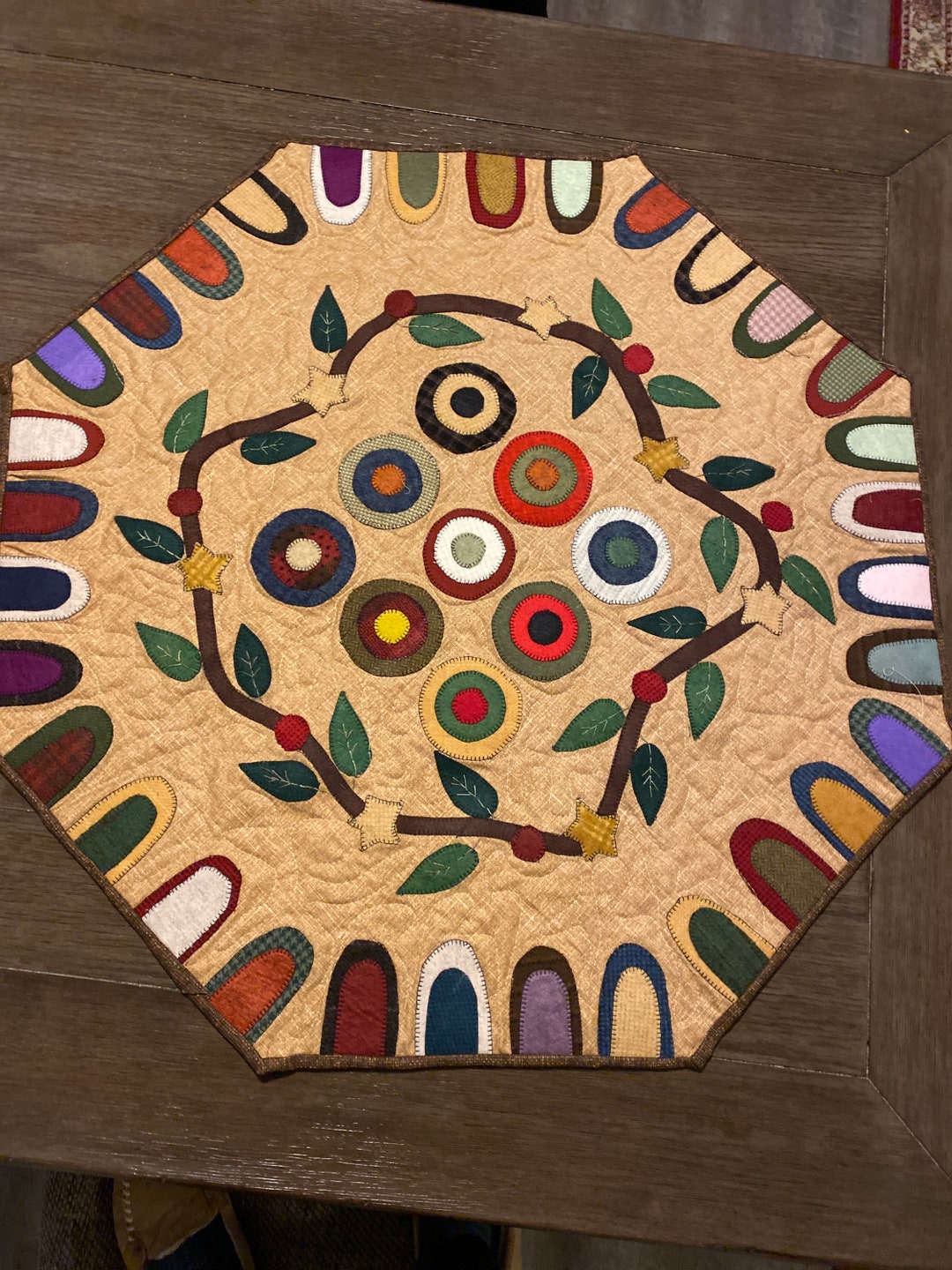 Wool Penny Table Topper. - Etsy