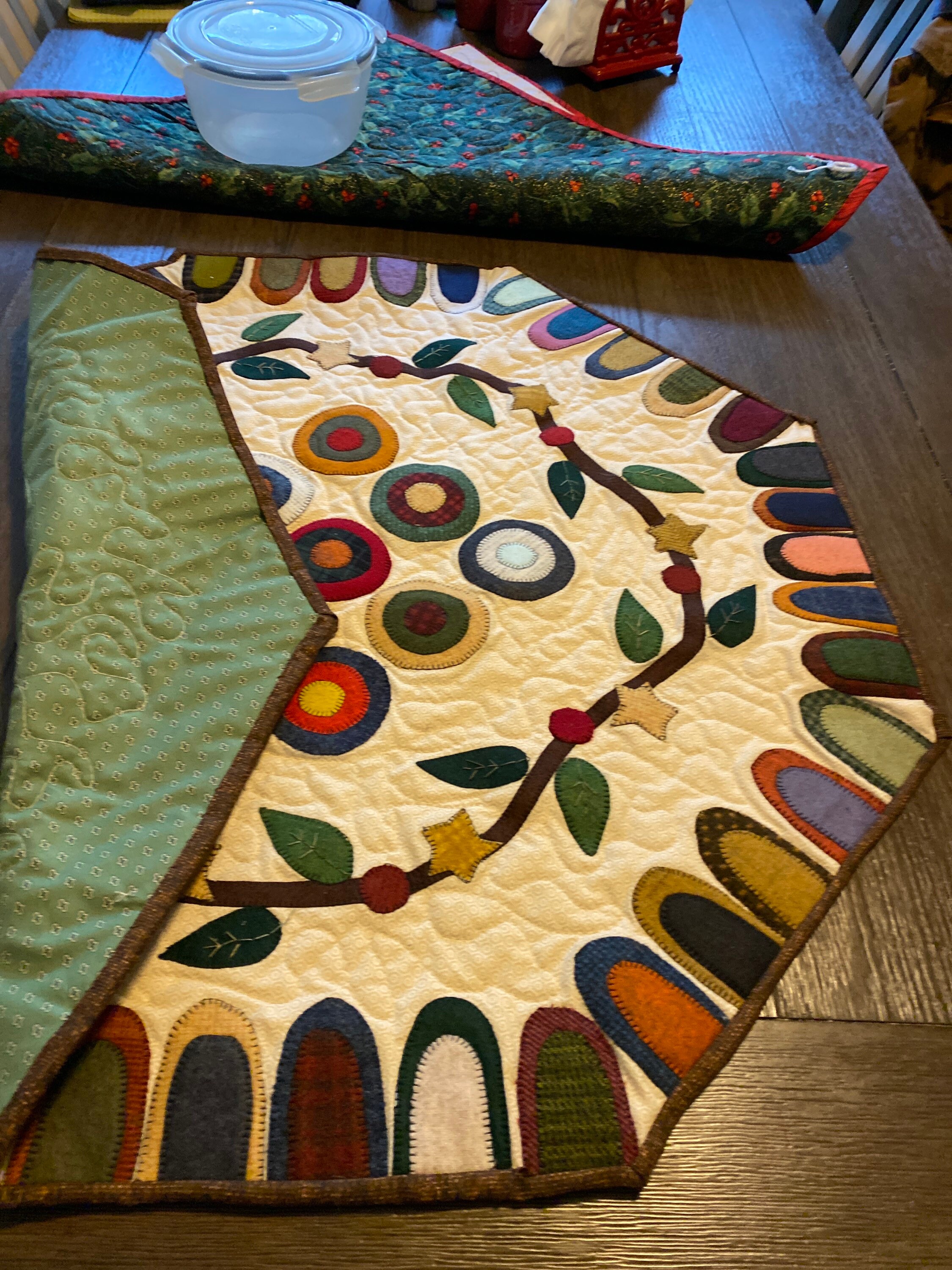 Wool Penny Table Topper. - Etsy