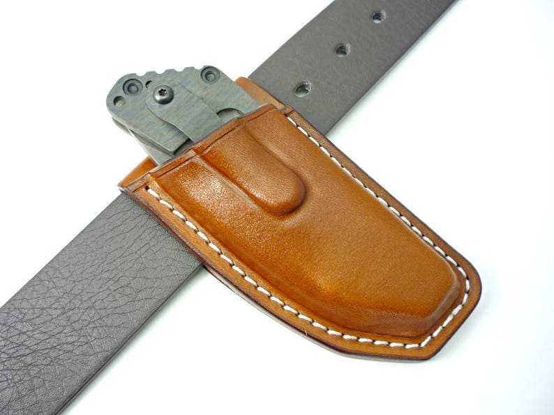 Custom Leather Sheath for Strider SNG, SMF or PT Knife, Integral Belt ...