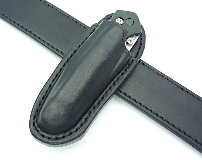 High Back Leather Sheath for Benchmade 940 Osborne Pocket Knife, Steel ...