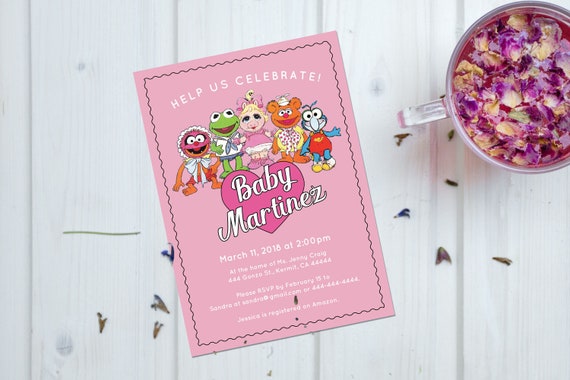 Muppet Baby Shower Invitation Customized File | Etsy