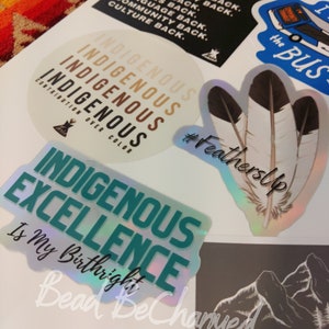 Stickers, 'indigenous Excellence' - Die-cut Vinyl Stickers, Social ...