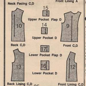 RARE Vintage Butterick 6970 Size 40 or 42, New/uncut/ff: Men's Vest ...