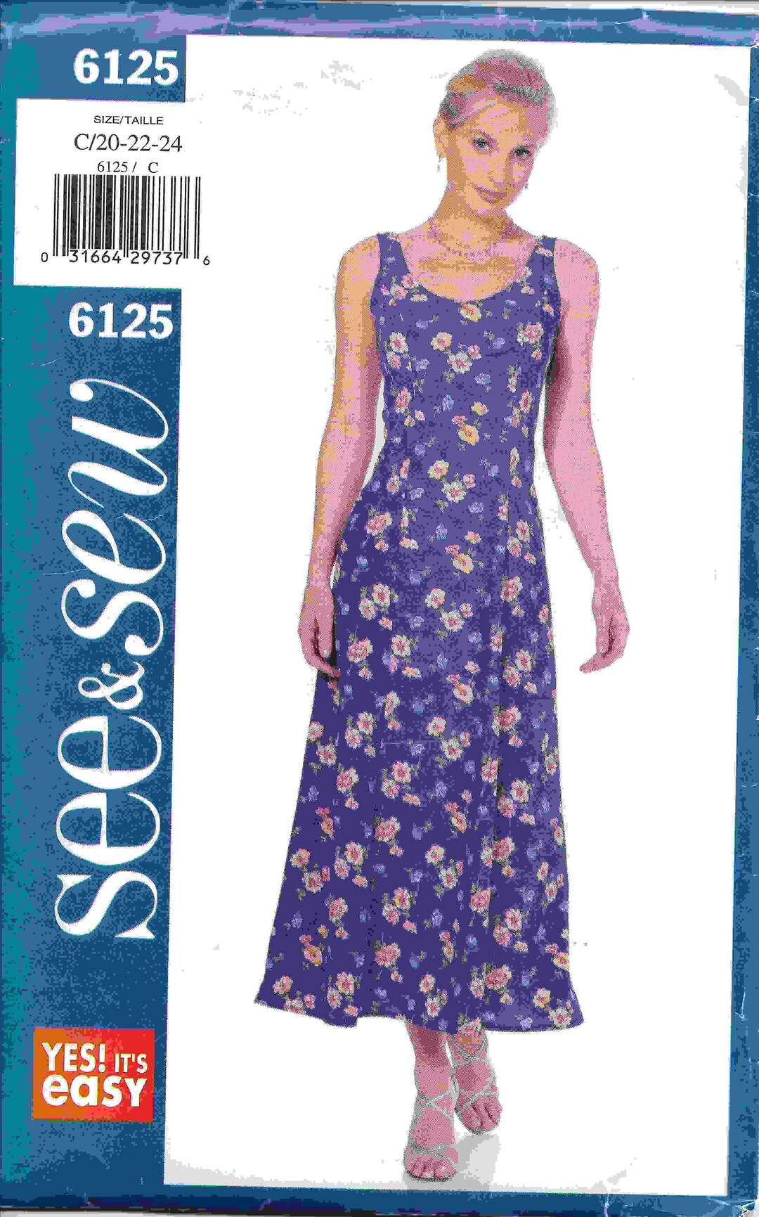 Vintage, NEW/UNCUT/FF Butterick 6125, A See N Sew Pattern Rare Plus ...