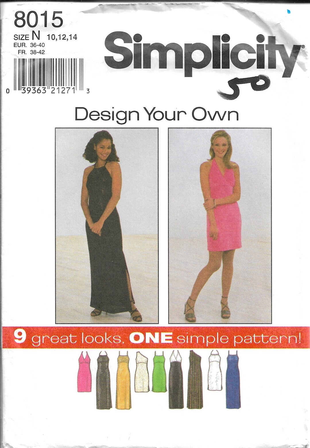 Simplicity 8015, Sz 10-12-14. "design Your Own" Dresses & Gowns ...