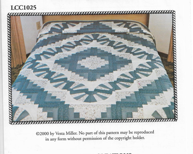 Grandma's Fan Quilt Pattern, Log Cabin (barn Raising) Variation With ...