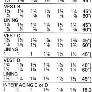 RARE Vintage Butterick 6970 Size 40 or 42, New/uncut/ff: Men's Vest ...