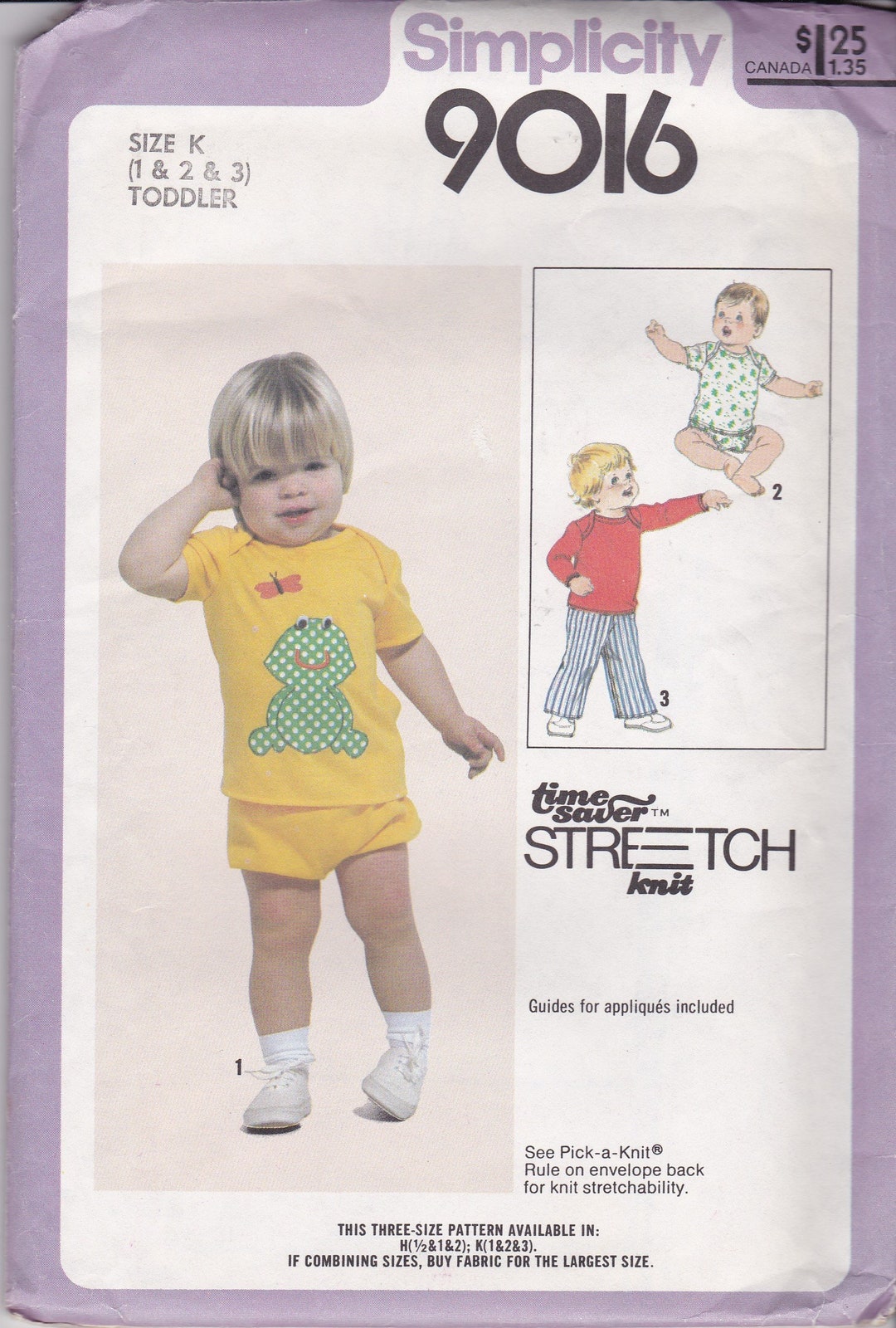 Vintage, RARE Simplicity 9016 in Size Range 1-2-3, New/uncut/ff for ...