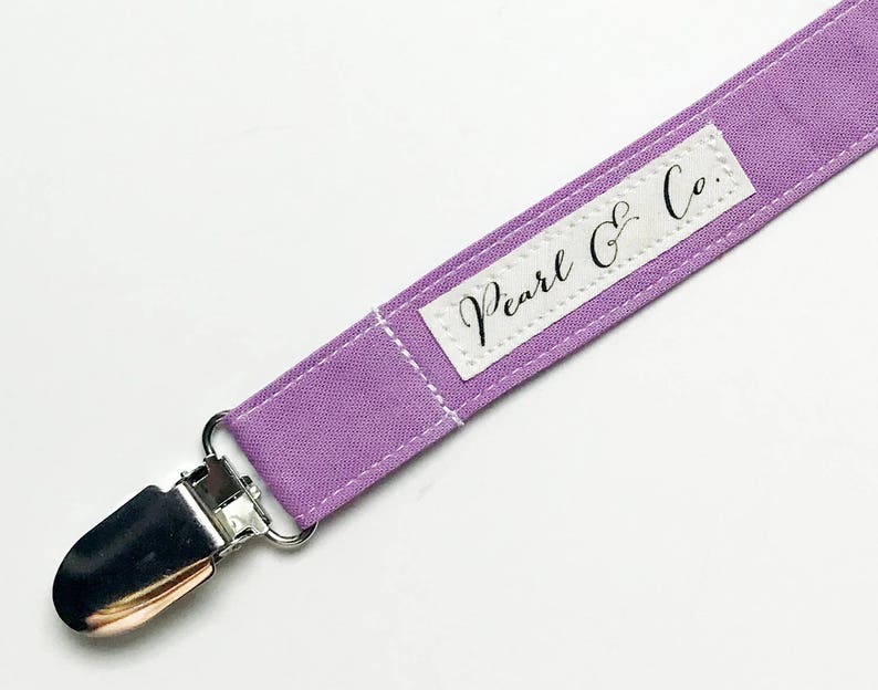 Pacifier Clip: Lilac - Pacifier Clip Girl - Purple Pacifier Clip - Paci ...