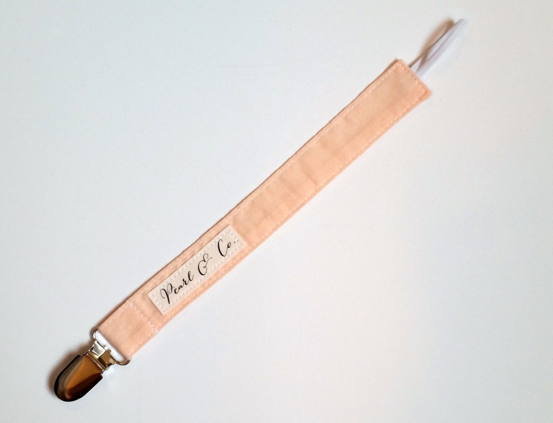 Pacifier Clip Solid Peach Peach Pacifier Clip Light Pink Binky Clip ...