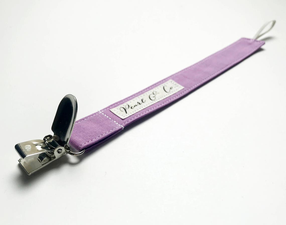Pacifier Clip: Lilac - Pacifier Clip Girl - Purple Pacifier Clip - Paci ...