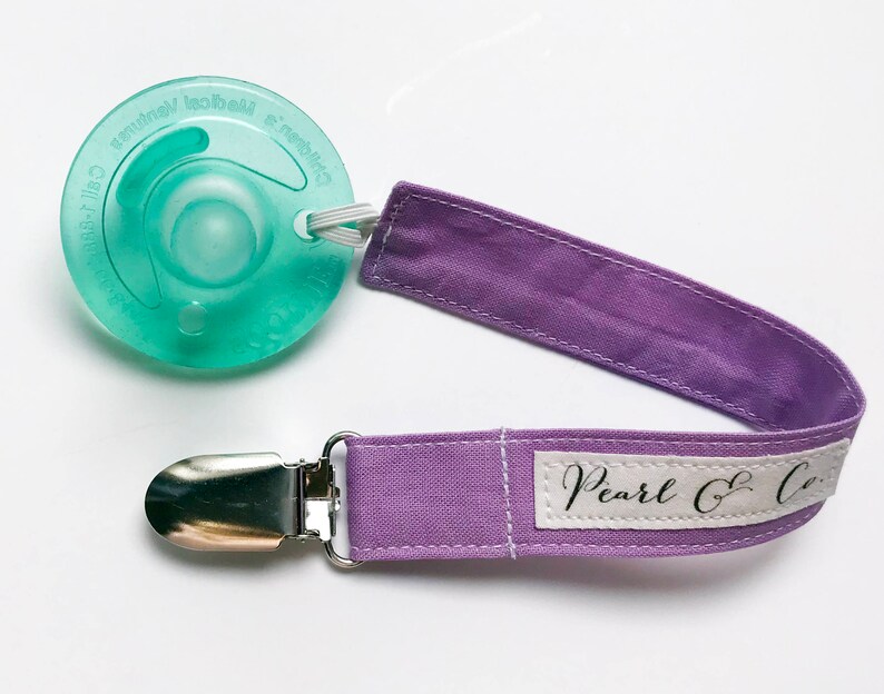 Pacifier Clip: Lilac - Pacifier Clip Girl - Purple Pacifier Clip - Paci ...