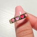 Adjustable 18K Gold Plated Pink Heart Painted Ring Candy - Etsy