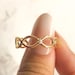 Adjustable 18k Gold Plated Double Helix Style Ring - Etsy