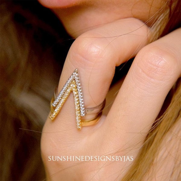 V Shaped Ring - Etsy