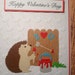 Valentine's Day Hedgehog Painting I Luv You OOAK Valentine's Day Card I ...