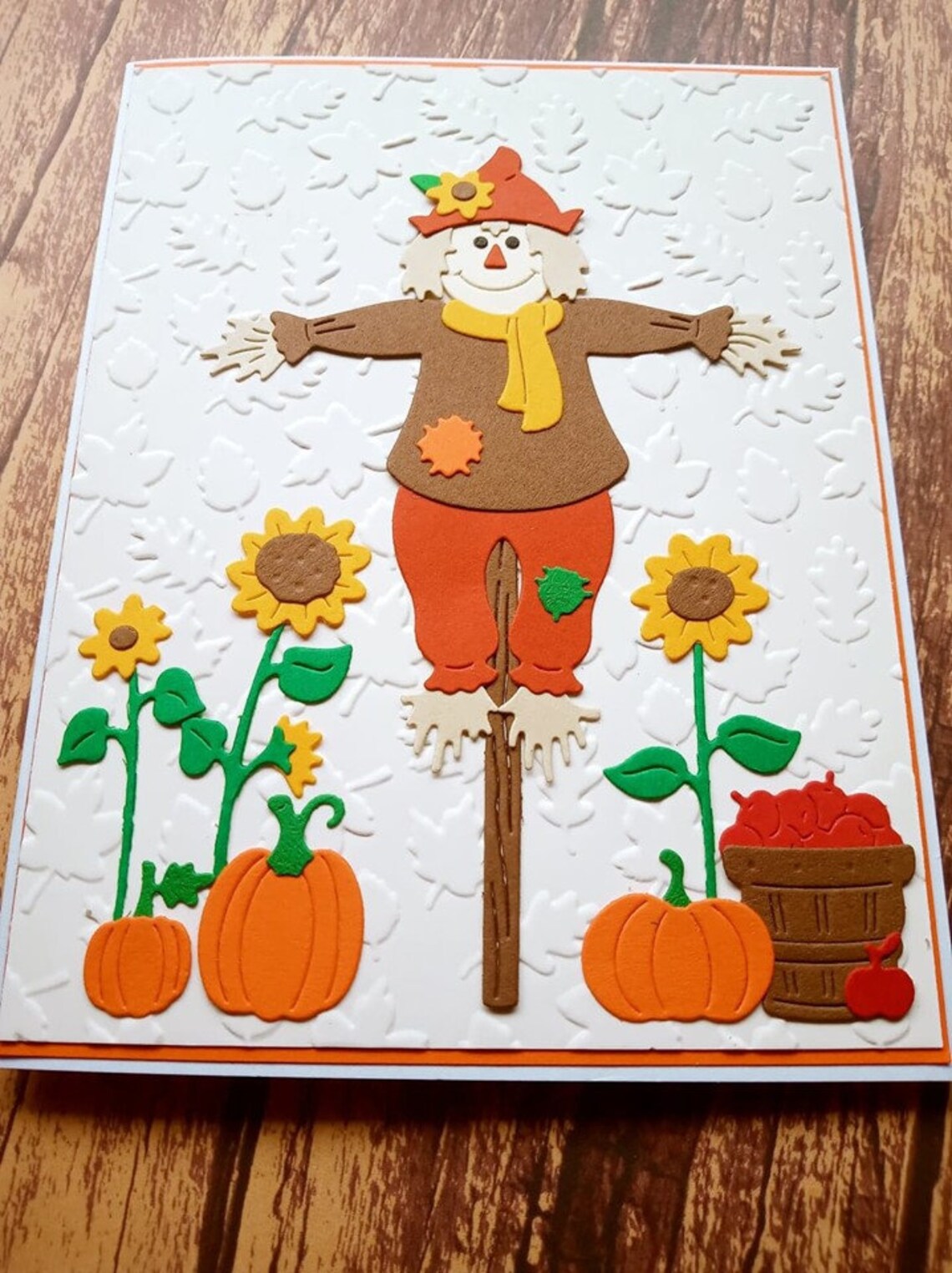 Scarecrow Fall Card Thanksgiving Card Handmade Greeting Card - Etsy