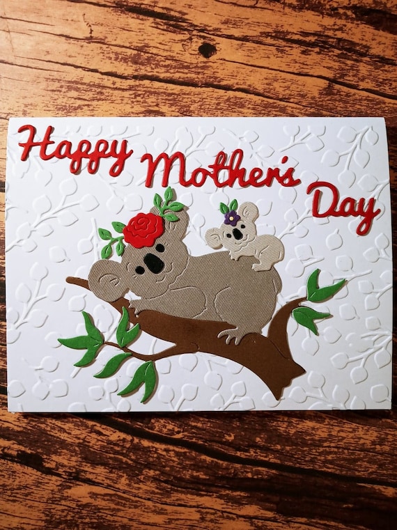Happy Mother's Day Koala Bear With Cub One of a Kind - Etsy
