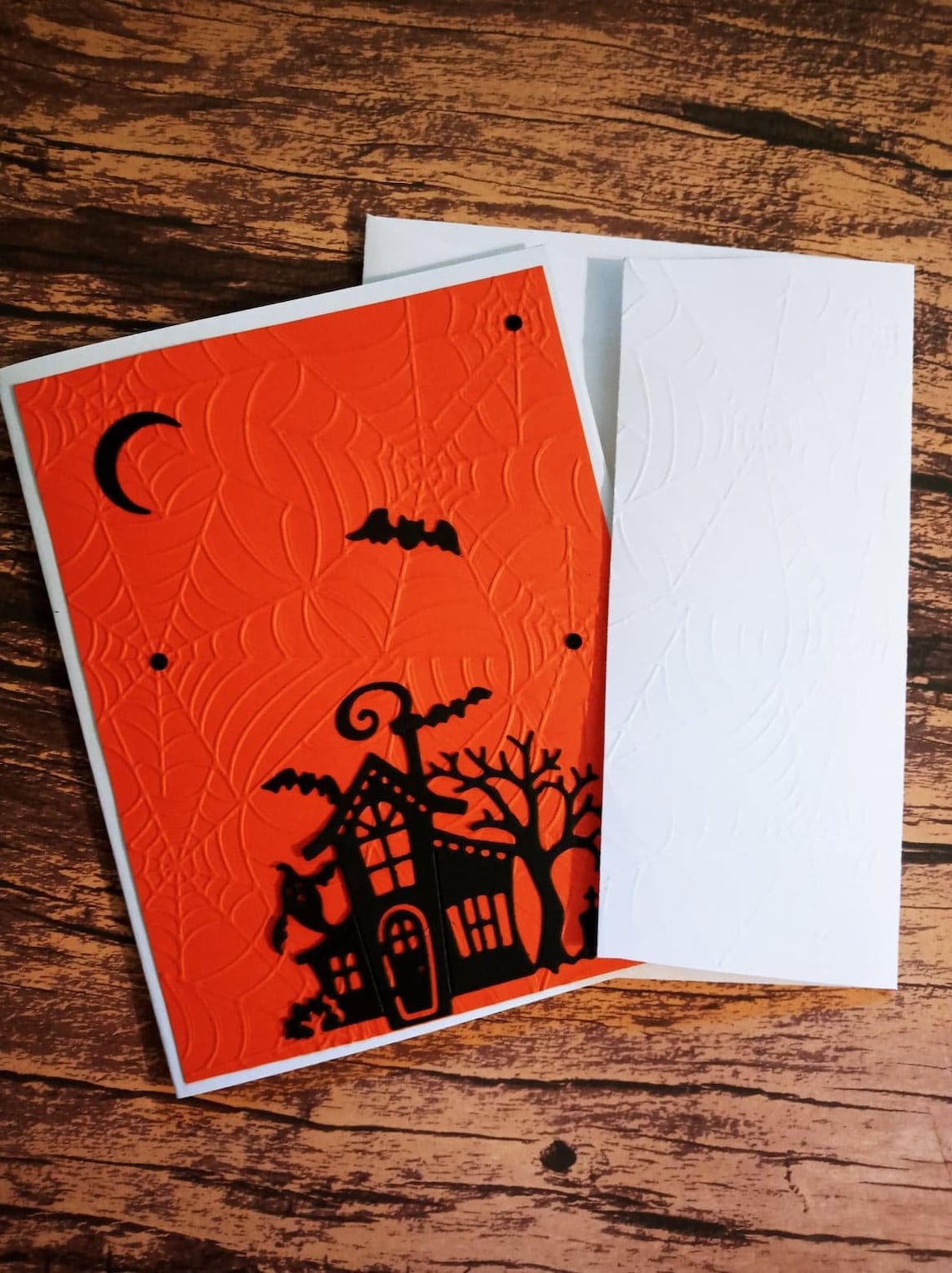 Haunted House Halloween Greeting Card One of a Kind Card - Etsy