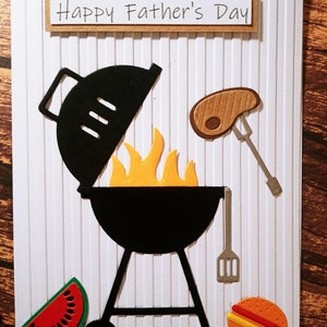 Happy Father's Day Grilling Card Hand Made Embossed One of A Kinda ...