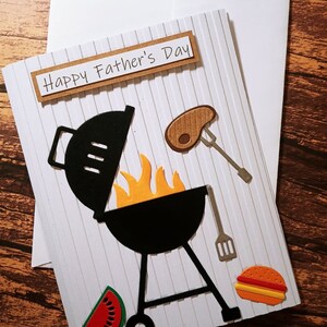 Happy Father's Day Grilling Card Hand Made Embossed One of A Kinda ...