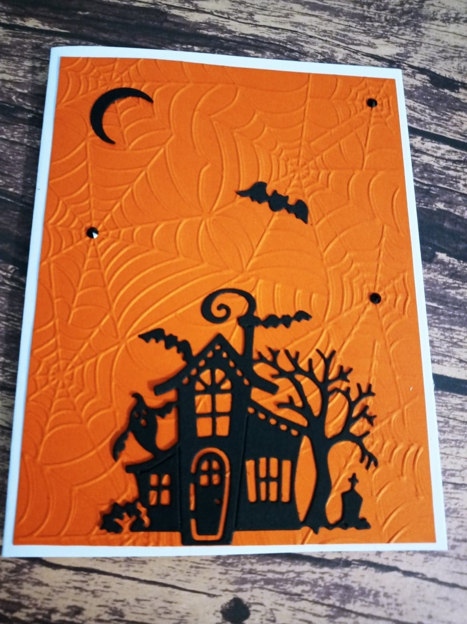 Haunted House Halloween Greeting Card One of a Kind Card Spooky ...