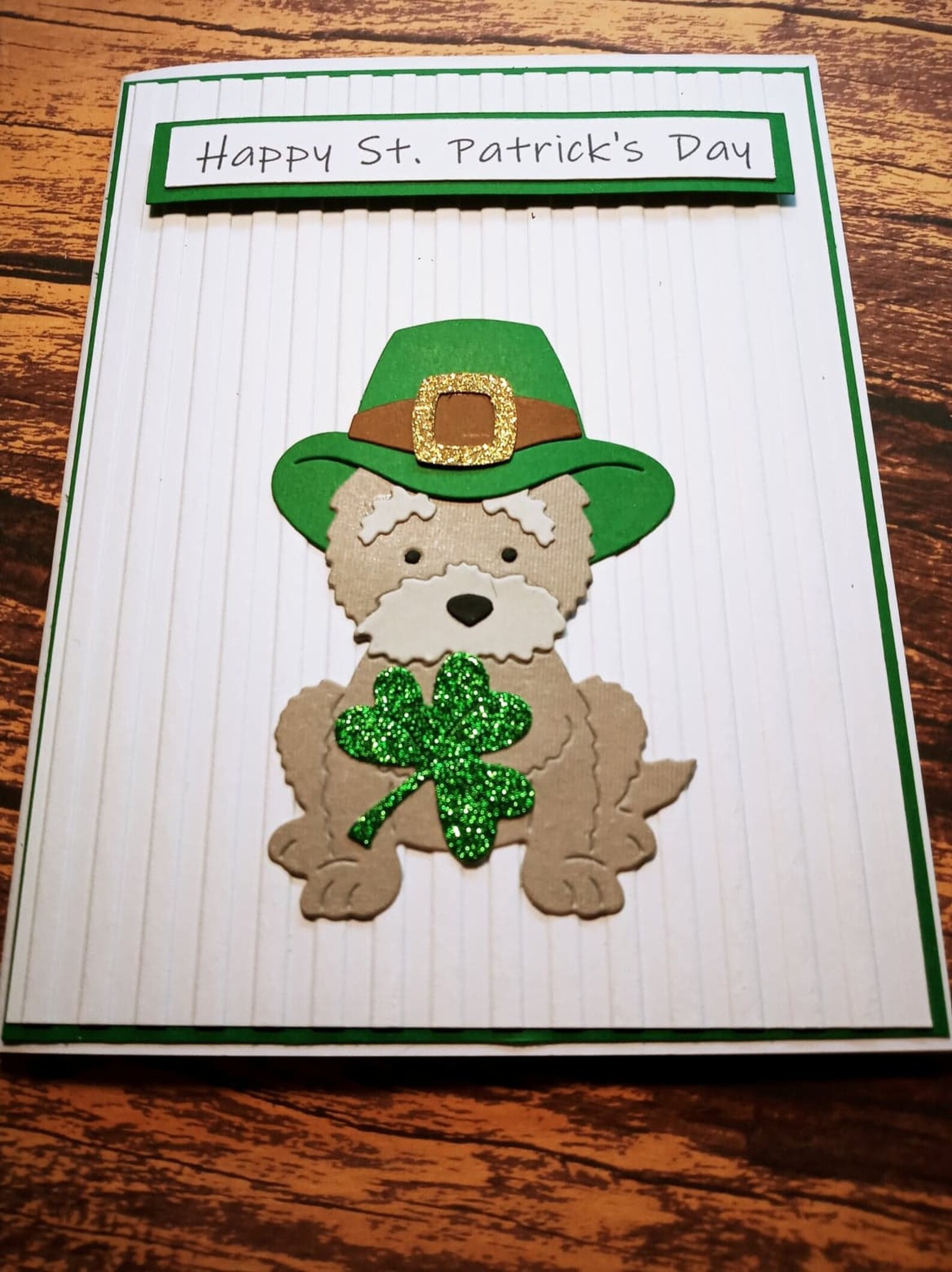 Happy St. Patrick's Day Card OOAK Greeting Card Four Leaf - Etsy