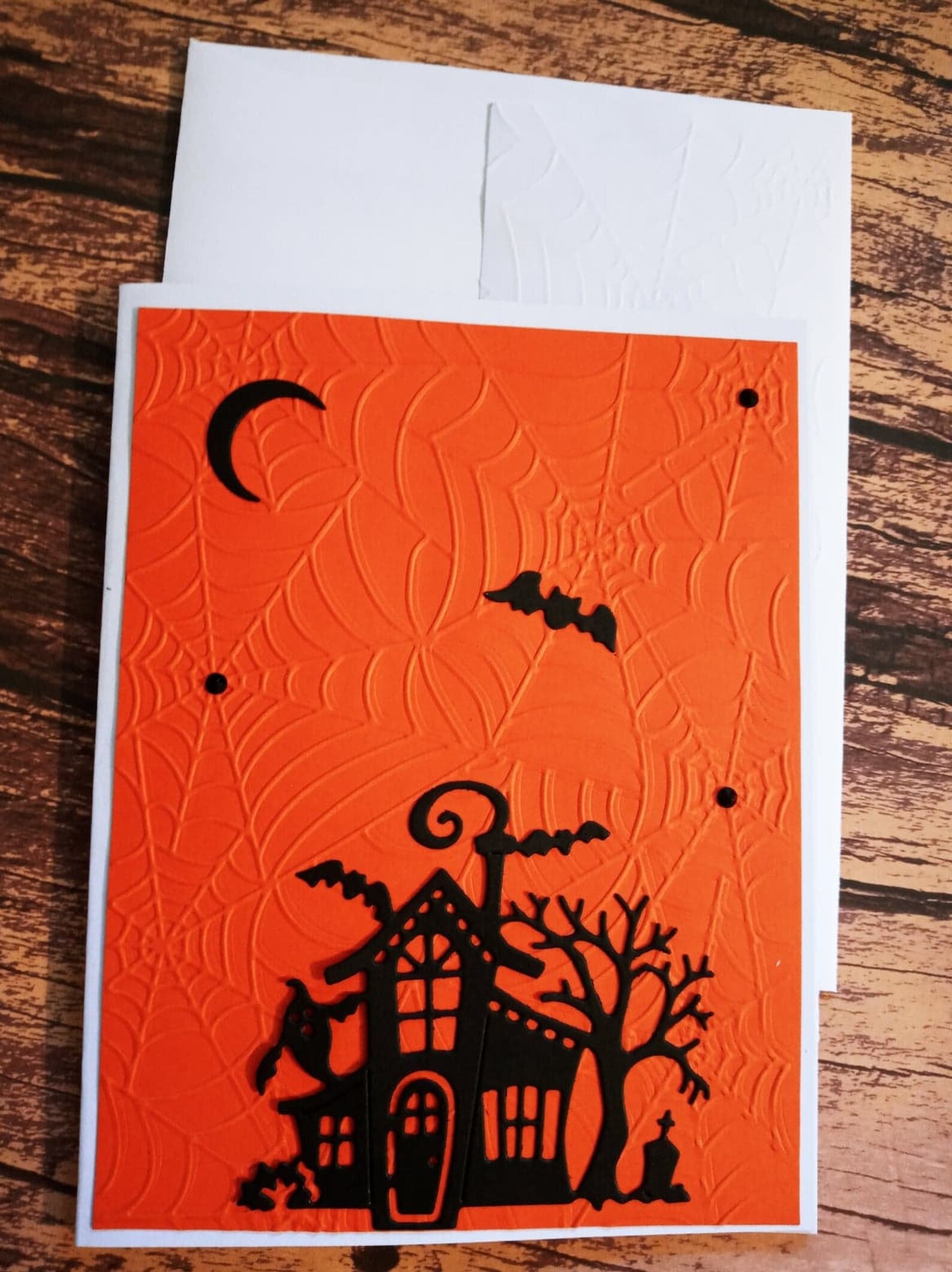Haunted House Halloween Greeting Card One of a Kind Card - Etsy