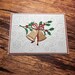 Embossed Christmas Bell Card Snowflake Embossed Holiday Card Glitter ...