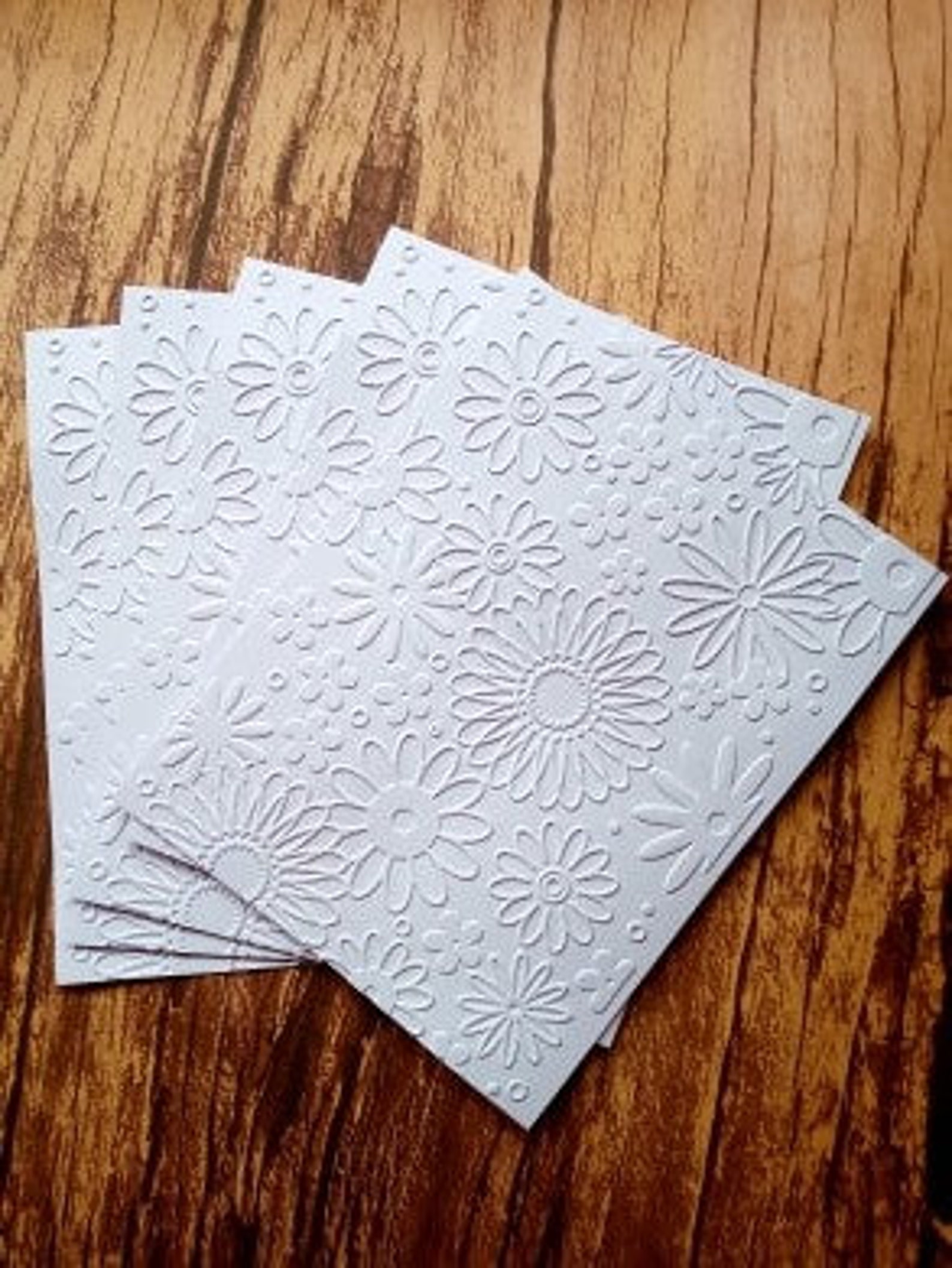5 Embossed Flower Frenzy Cards Blank Card Set Greeting Cards - Etsy
