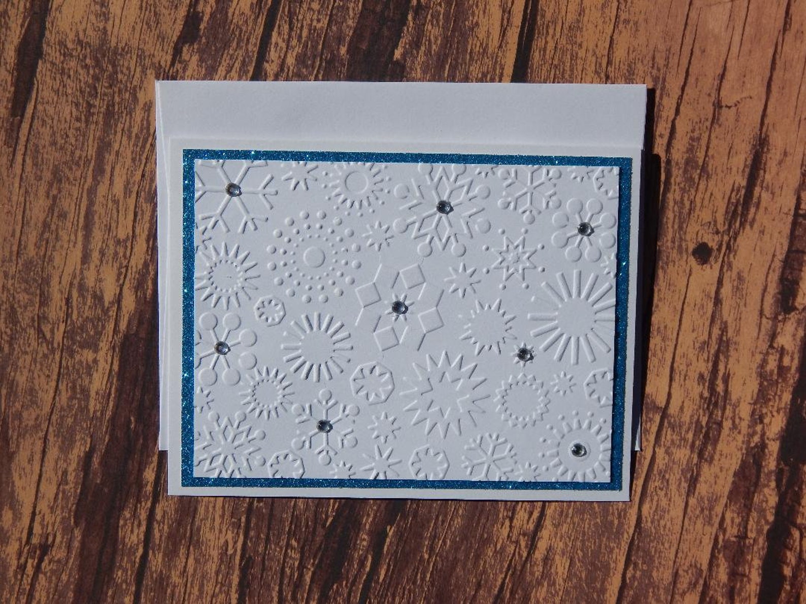 Snowflakes Embossed Cards Holiday Cards 5 Blank Note Cards - Etsy