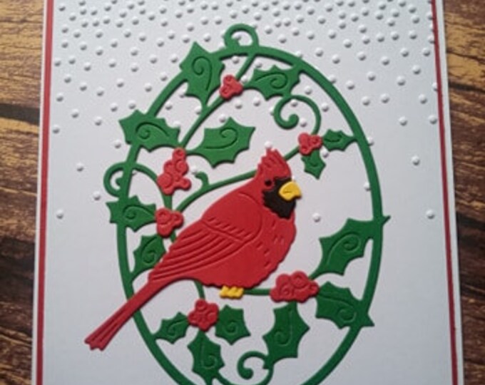 Cardinal Card, Embossed Handmade Cardinal Card, Sympathy Card ...
