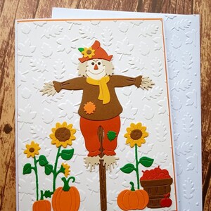 Scarecrow Fall Card Thanksgiving Card Handmade Greeting Card Happy Fall ...