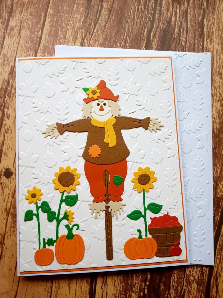 Scarecrow Fall Card Thanksgiving Card Handmade Greeting Card - Etsy