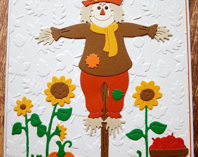 Scarecrow Fall Card Thanksgiving Card Handmade Greeting Card Happy Fall ...